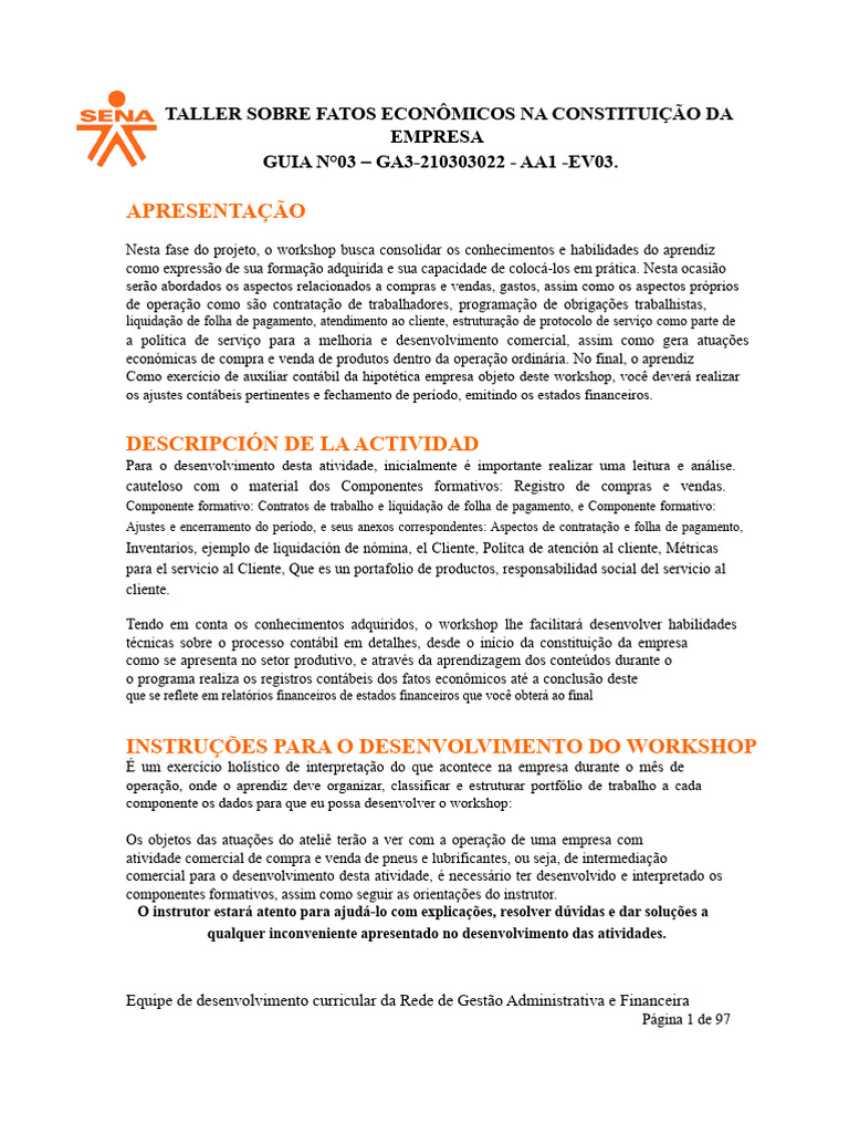 Workshop de Fatos Econômicos Empresariais | PDF | Contabilidade | Impostos