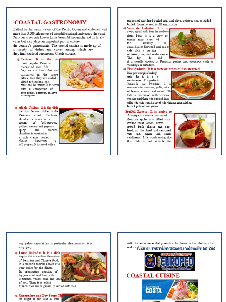 Gastronomy of The Coast Diptych | PDF | Foods | Cuisine