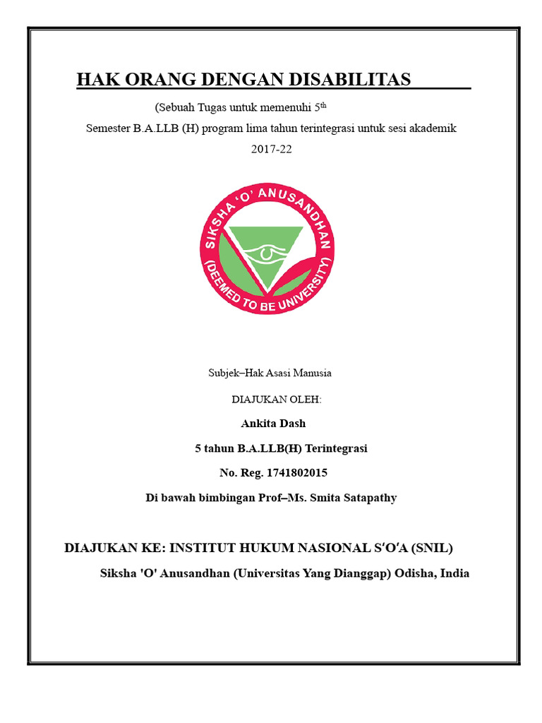 Hak Penyandang Disabilitas: Panduan Lengkap | PDF