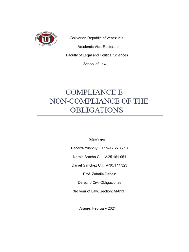 MONOGRAPH - FULFILLMENT AND NON-FULFILLMENT OF OBLIGATIONS - Uploaded ...