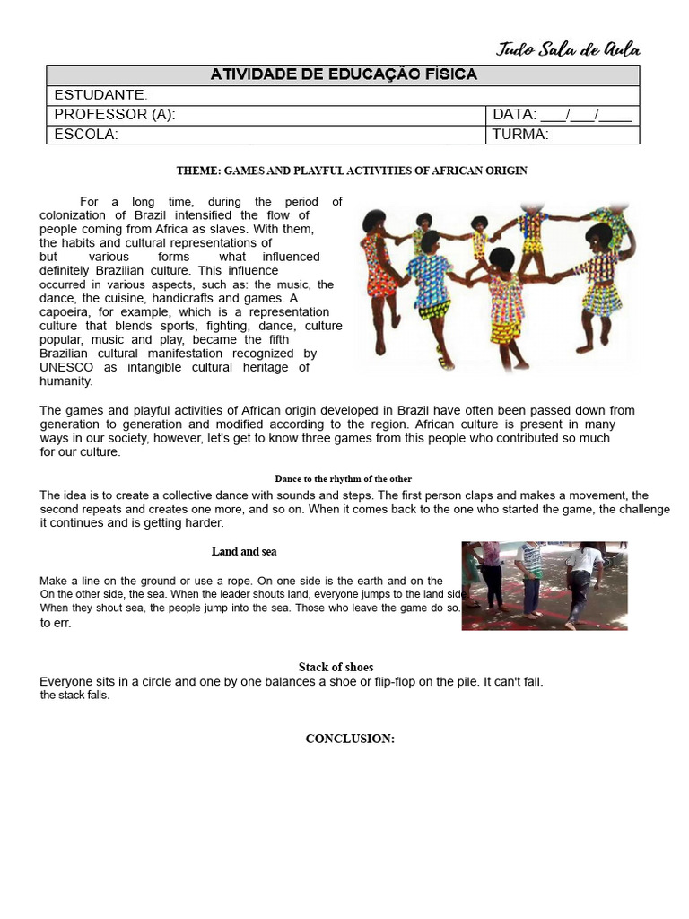 African Origin Games in Brazilian Culture | PDF | Brazil | Dances