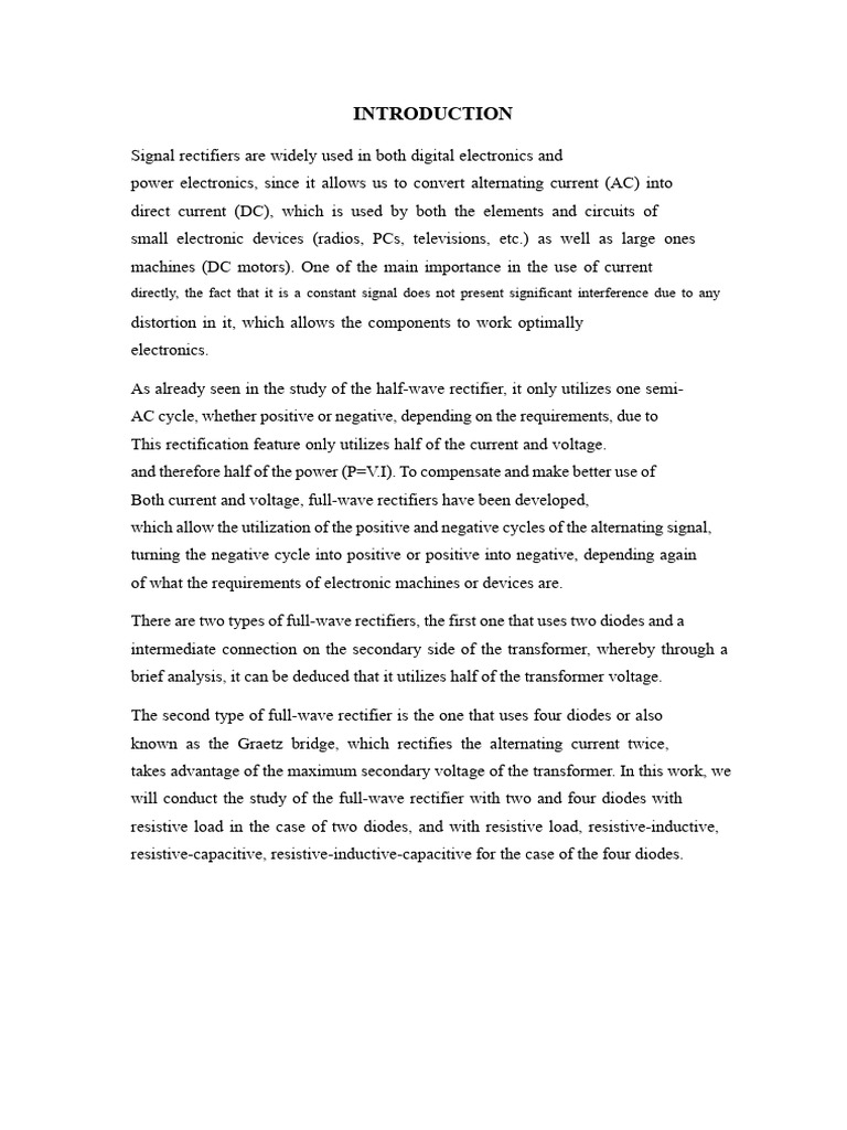 Full Wave Rectifier | PDF | Rectifier | Diode