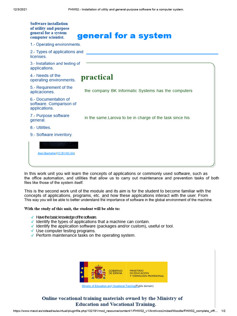 FHW02. - Installation of Utility and General-Purpose Software For A ...