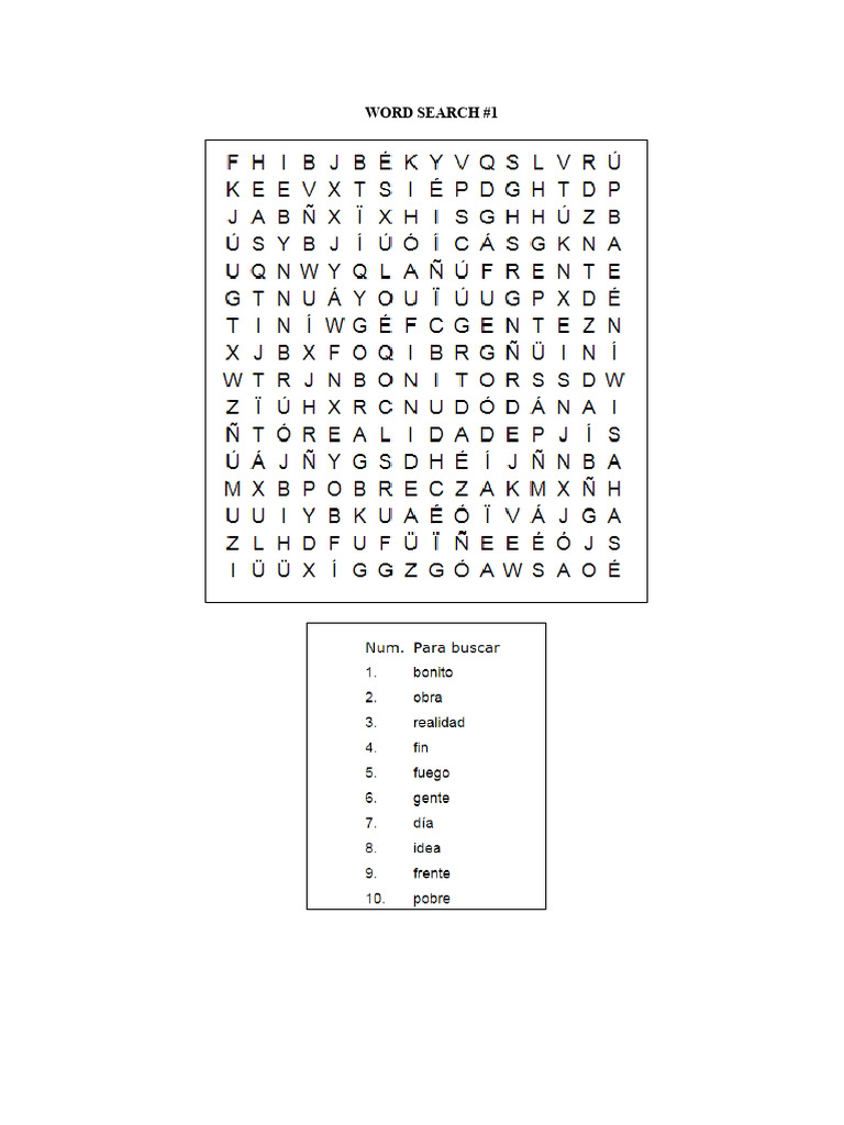 Word Search | PDF