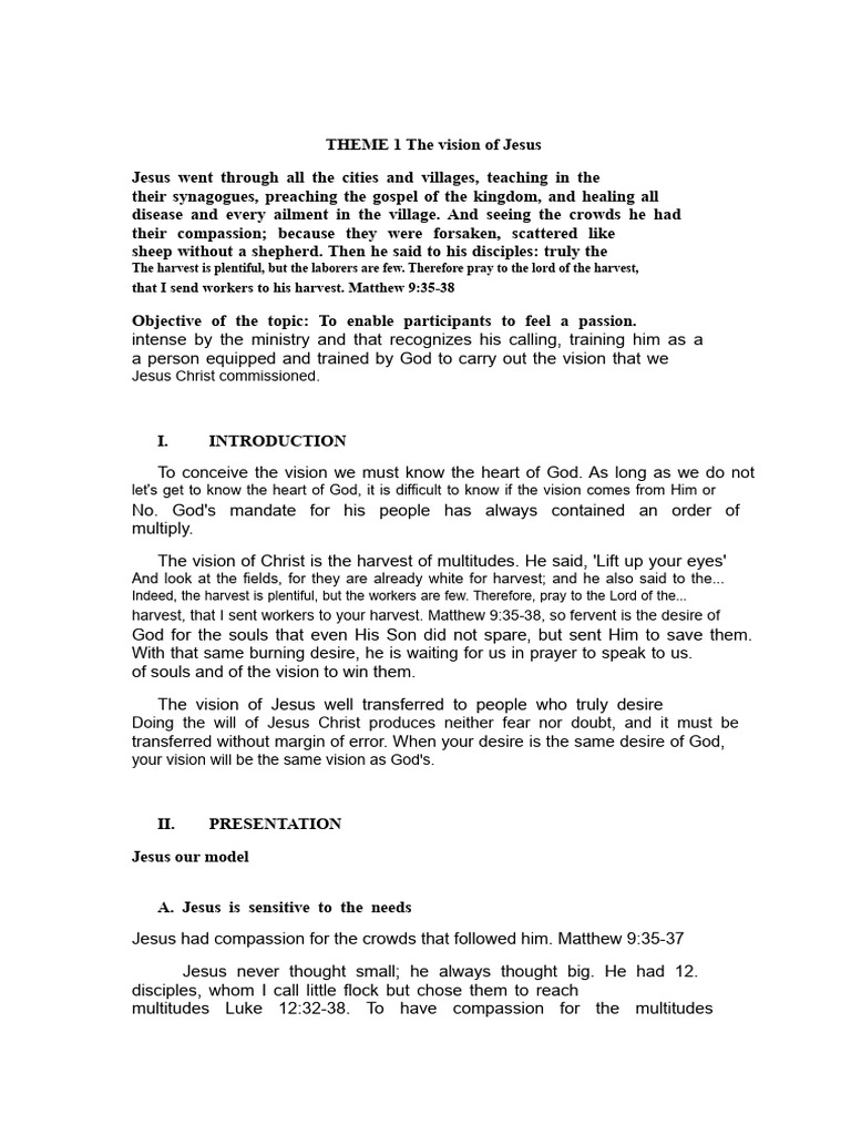 the vision of Jesus | PDF | Jesus | Disciple (Christianity)