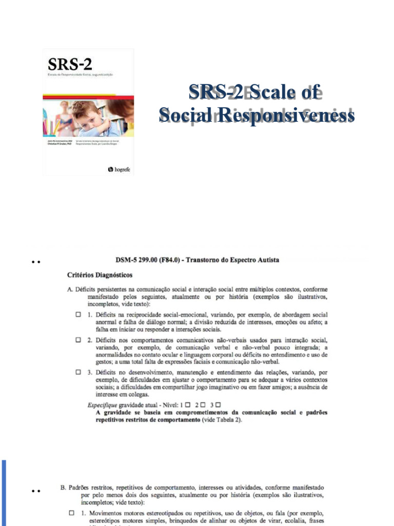 SRS-2 | PDF | Autism | Stereotypes