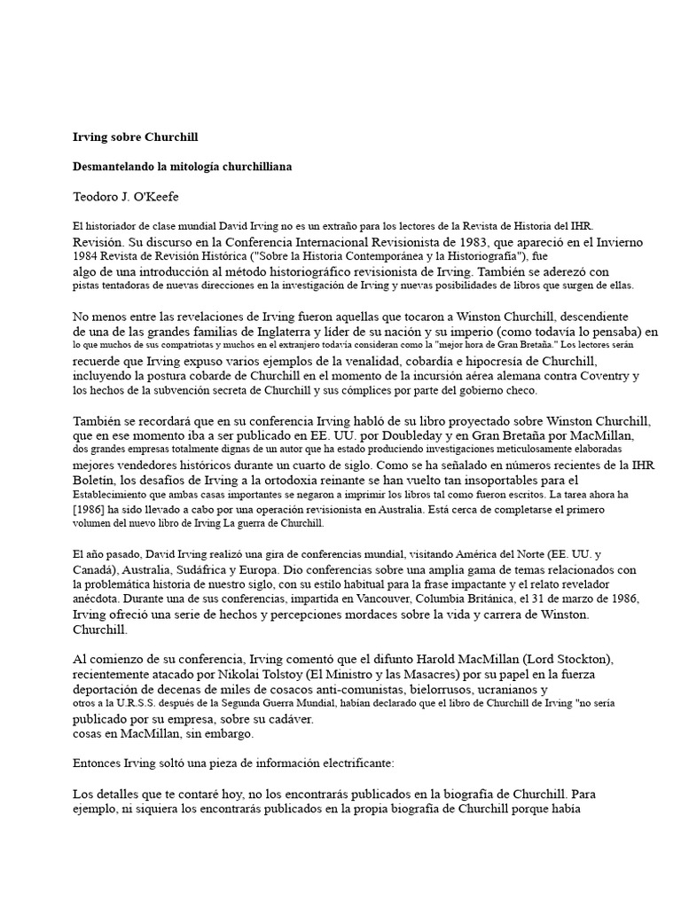 Irving Sobre Churchill | PDF | Winston Churchill | Adolf Hitler