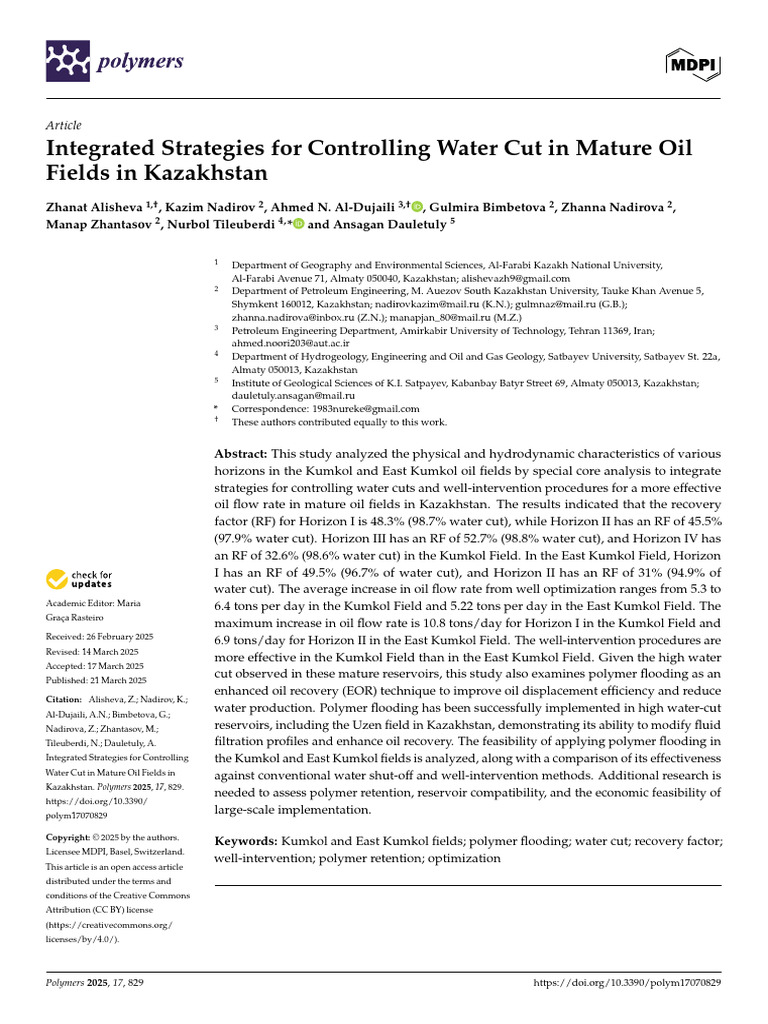 3 - Integrated Strategies For Controlling Water | PDF | Petroleum ...
