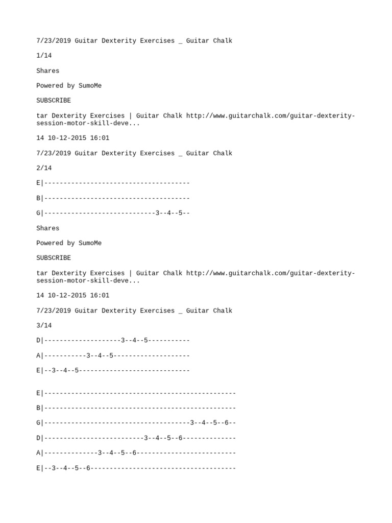 Dexterity Exercises | PDF