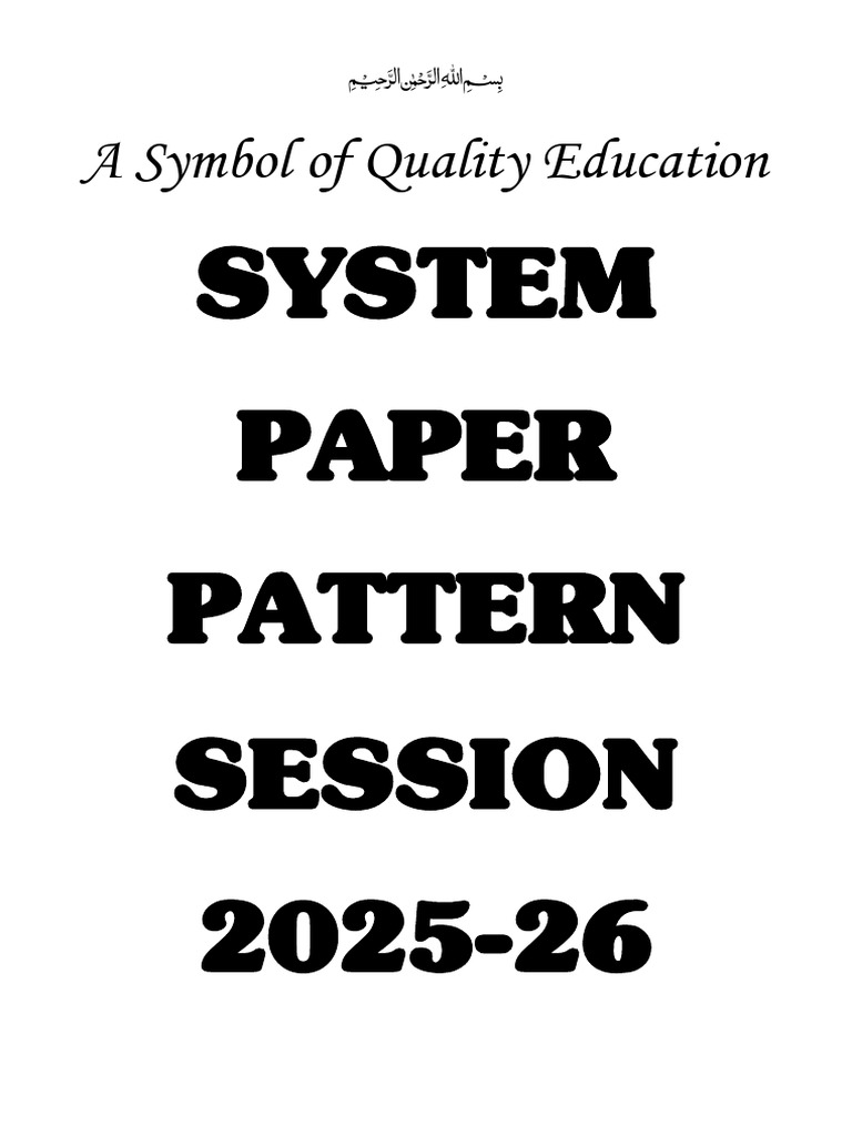 Paper Pattern Mid & Final 2025-26 | PDF