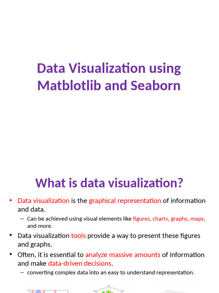 Data Visualization with Matplotlib & Seaborn | PDF | Scatter Plot ...