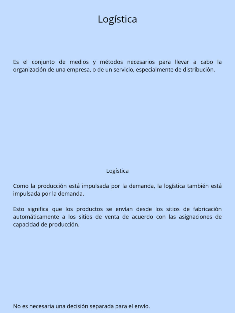 ¿Qué Significa Logística? | PDF | Logística | Business