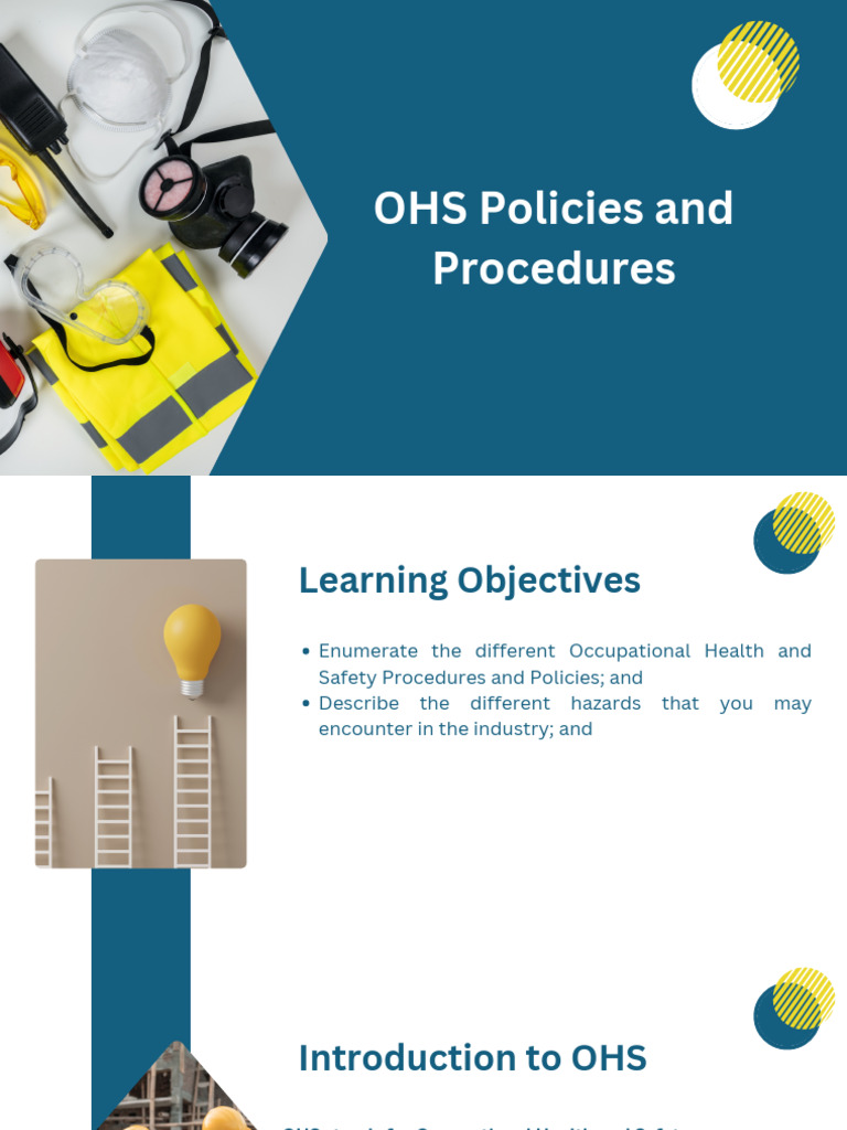 Topic 2 - OHS Policies and Procedures | PDF
