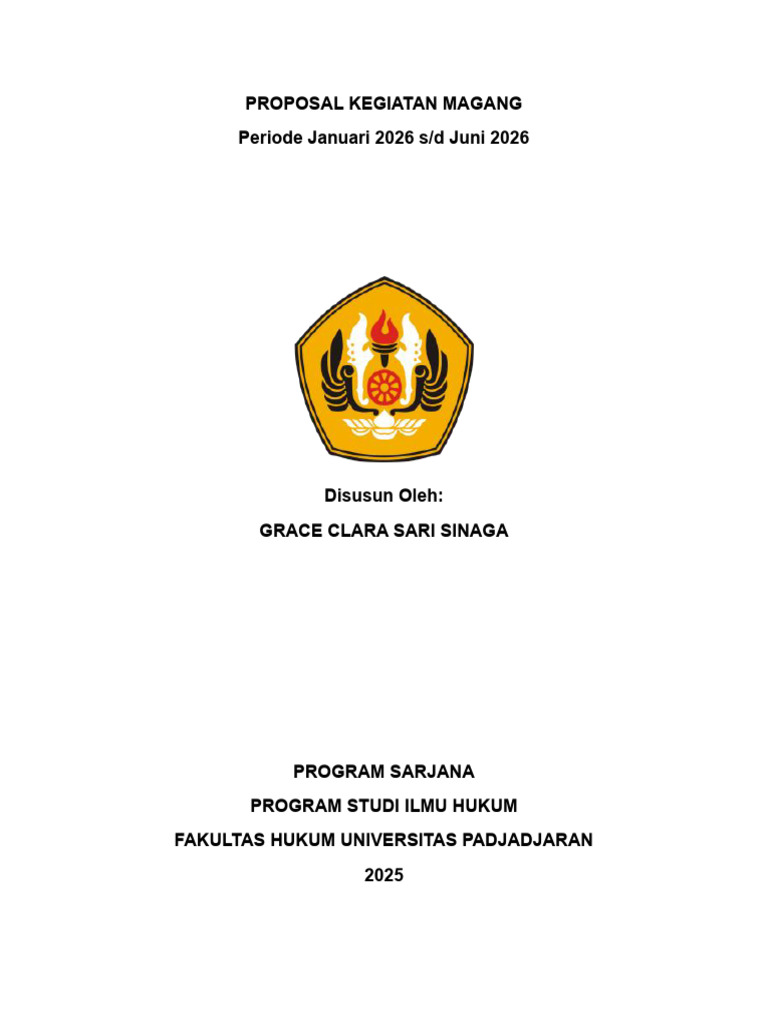 Proposal Kegiatan Magang Grace Clara Sari | PDF