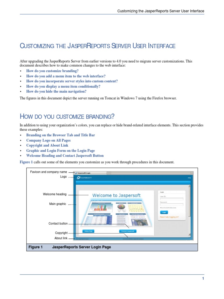 JASPER SERVER Customizing - Server | PDF | Web Browser | Web Application