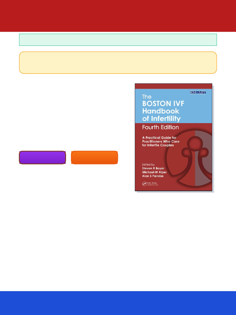 The Boston IVF handbook of infertility Alper ebook unlock full chapters ...