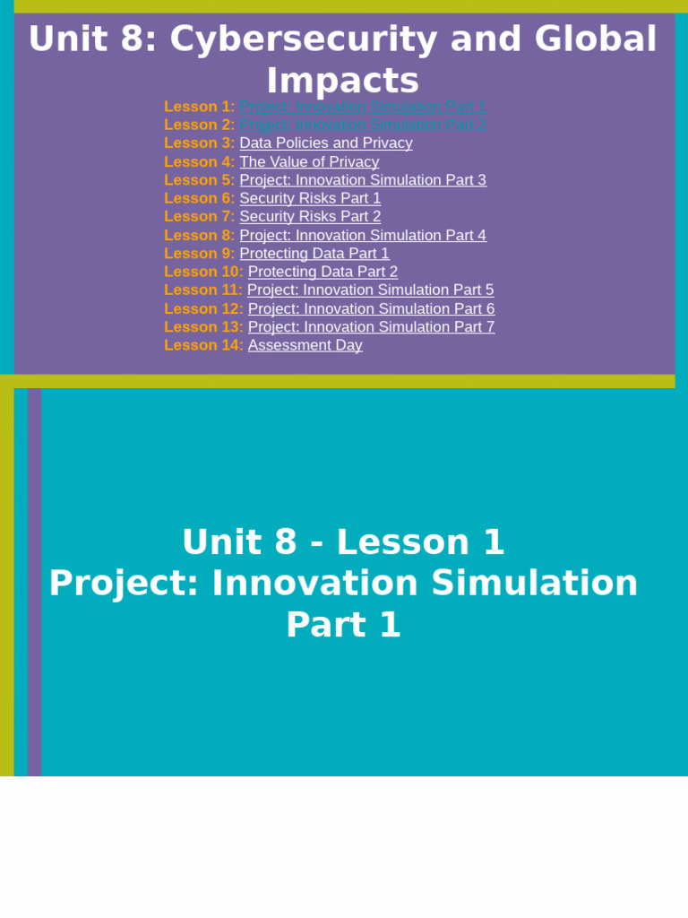 Cybersecurity Innovation Simulation Guide | PDF | Simulation | Computing