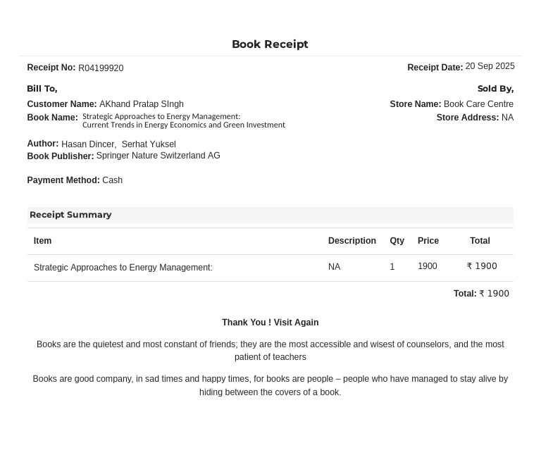 Book Invoice 90933 | PDF