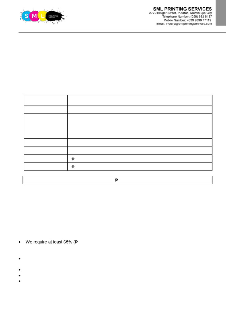 Quotation For Barangay Bangkal LGU As of 27oct2025 | PDF