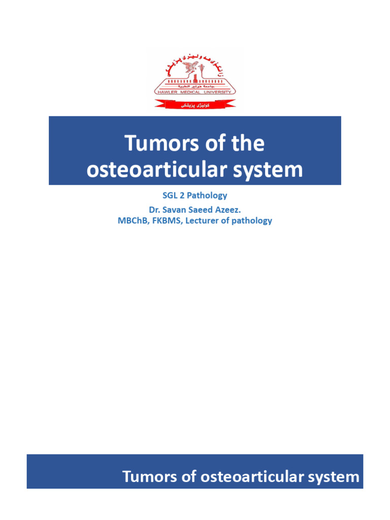 Osteoarticular Tumor Classifications | PDF | Bone | Benign Tumor