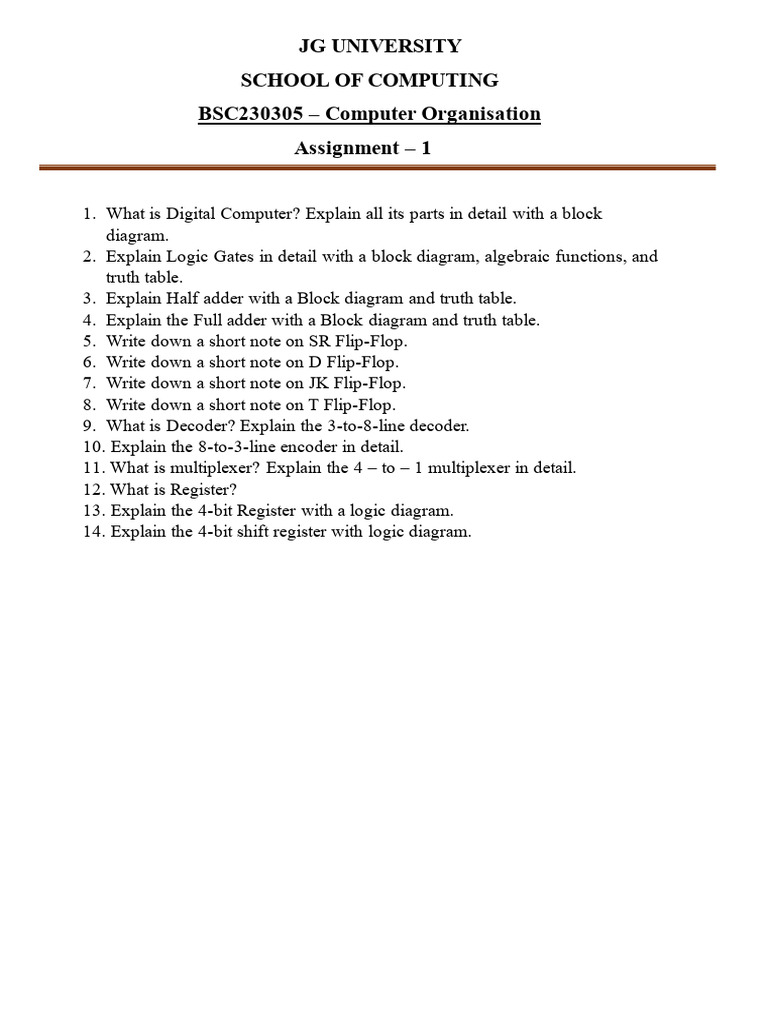 CO Assignment 1 | PDF