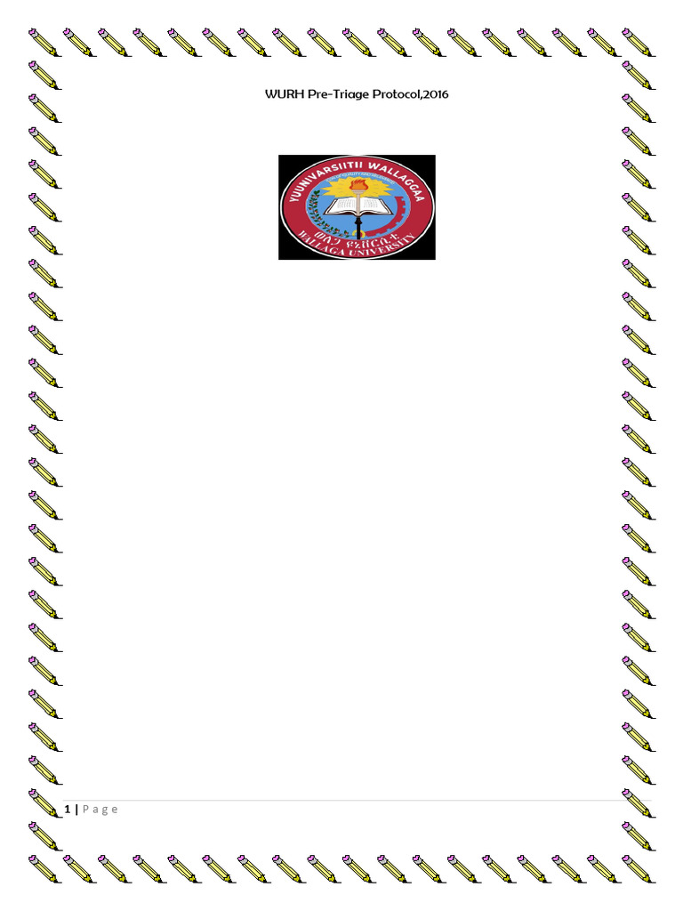 1. WURH Pre-triage Screening Protocol | PDF | Infection | Health Sciences