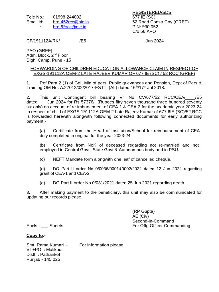 CEA Claim | PDF