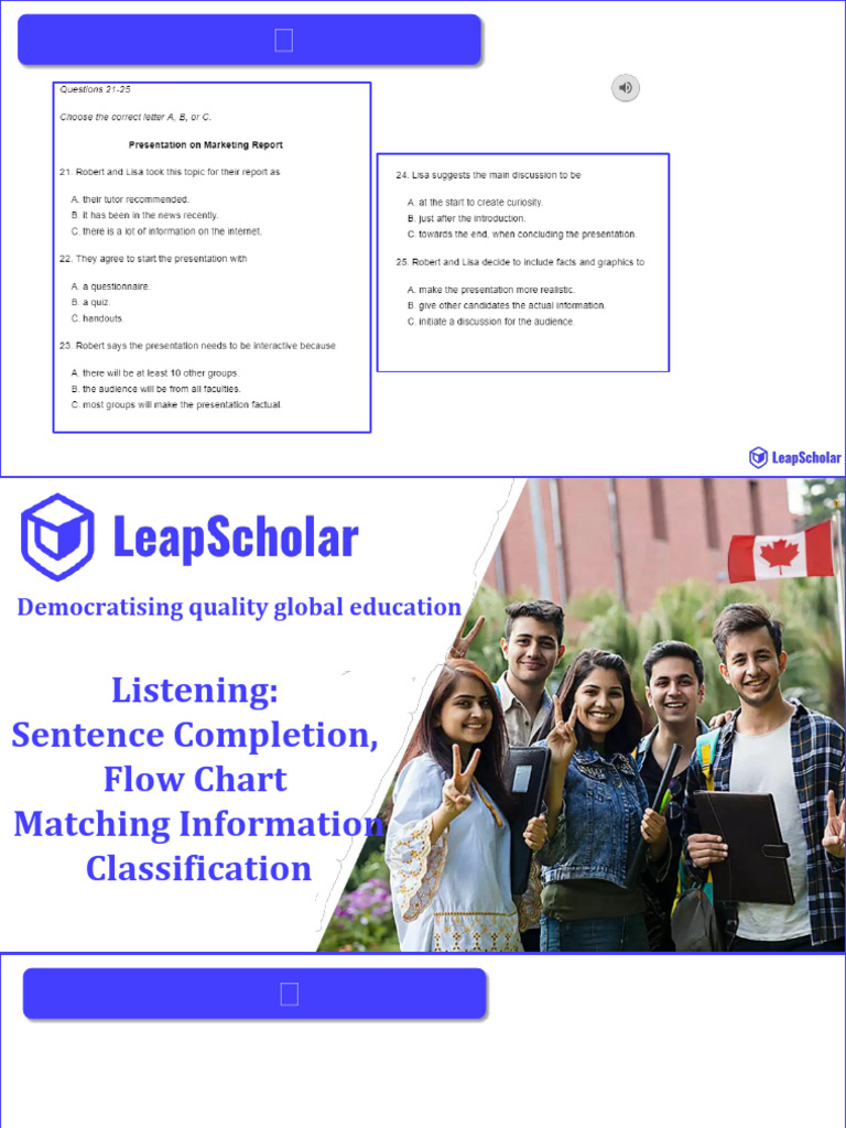 L3-Sentence Completion, Flow Chart, Matching Information and ...