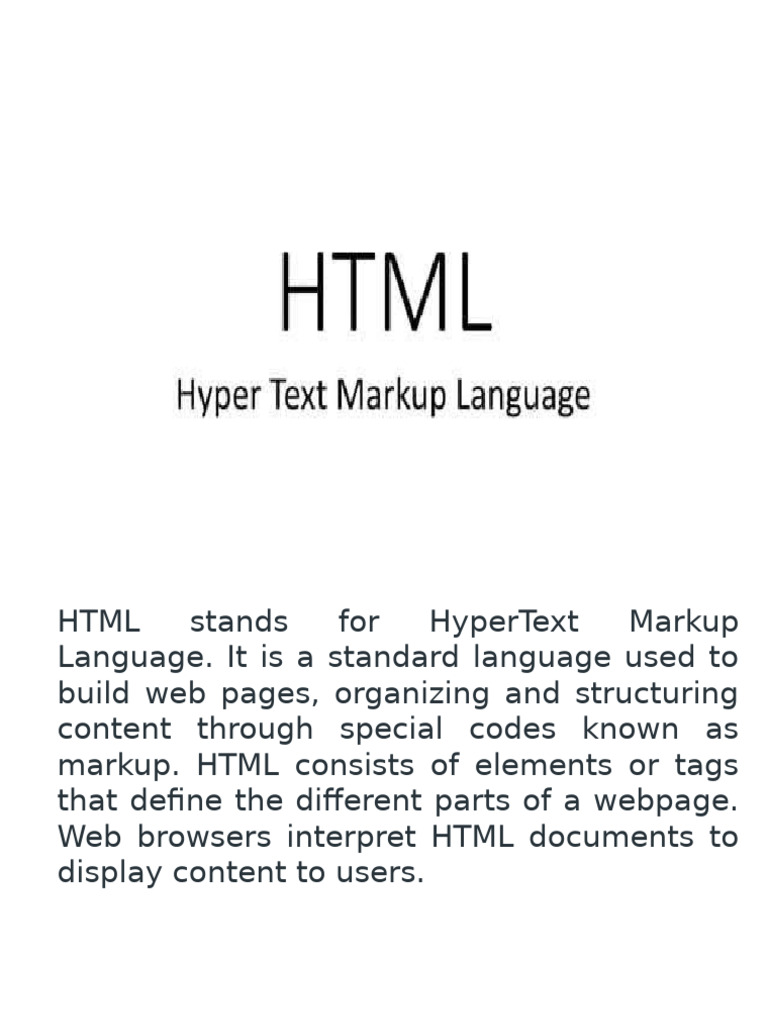 Html Basics Pdf