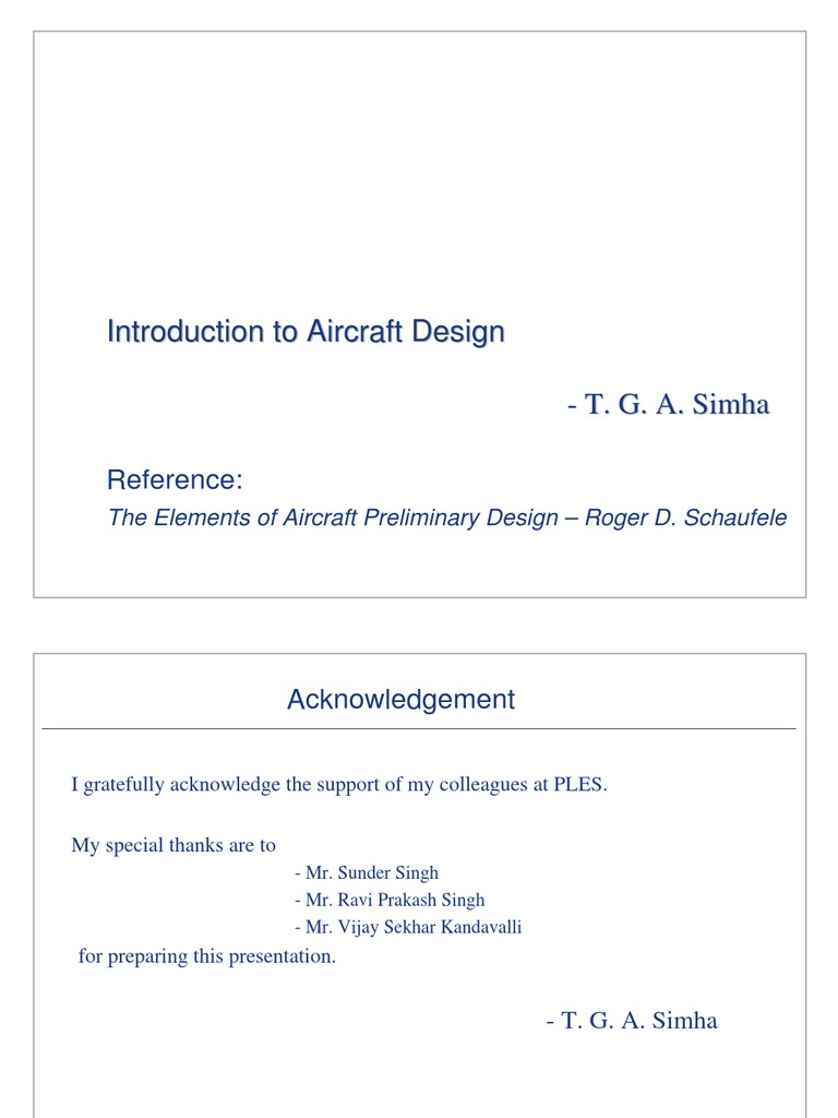 Introduction To Aircraft Design - I | PDF | Empennage | Aircraft