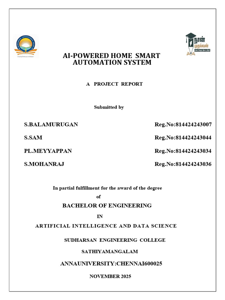 AI Home Smart Automation System Report | PDF | Internet Of Things ...