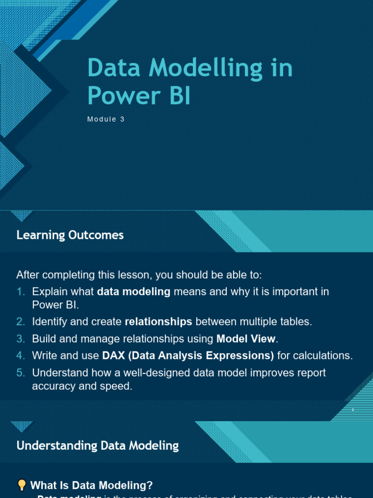 Lesson 21 - Data Modelling in Power BI | PDF | Data | Data Model