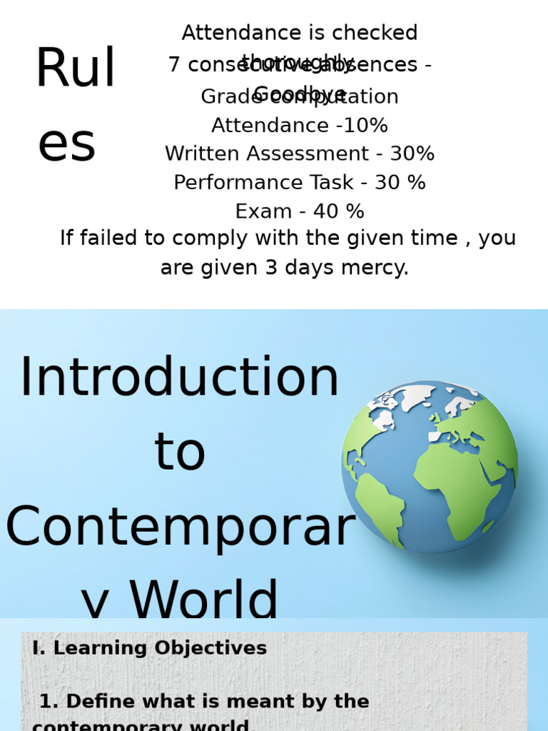 Introduction-to-Contemporary-World | PDF | Globalization | Modernity