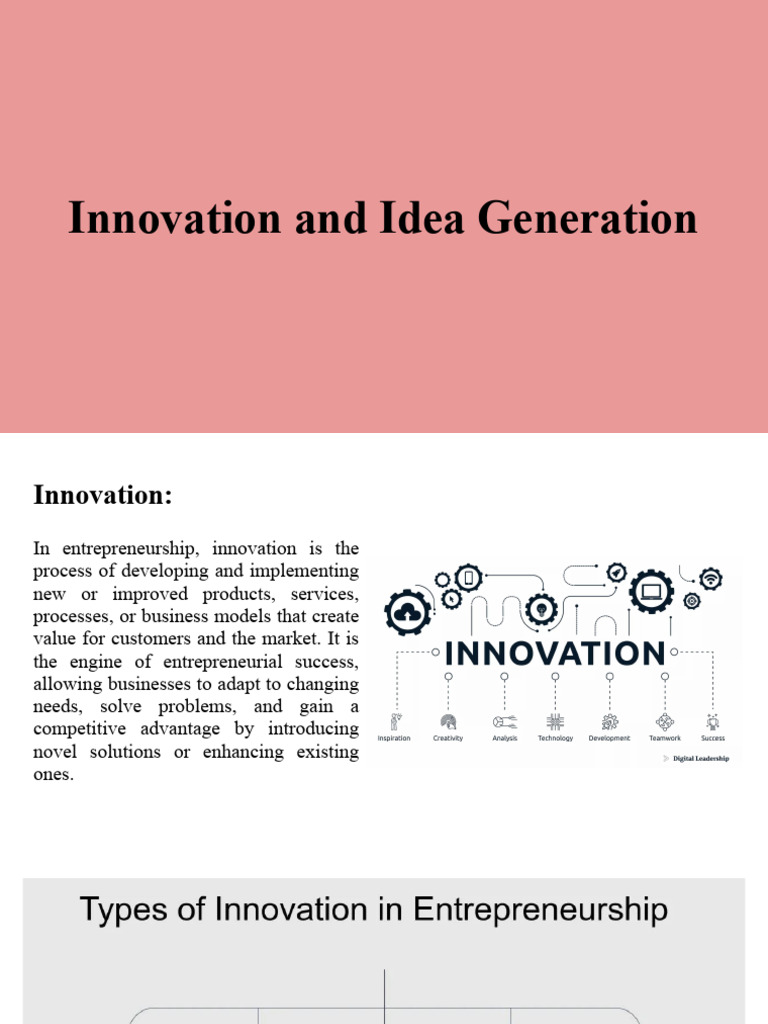 Innovation and Idea Generation in Business | PDF