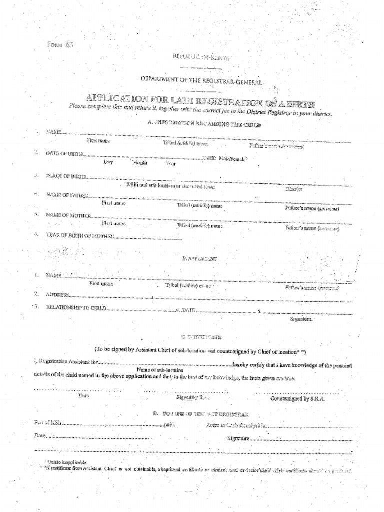 Child Birth Certificate | PDF