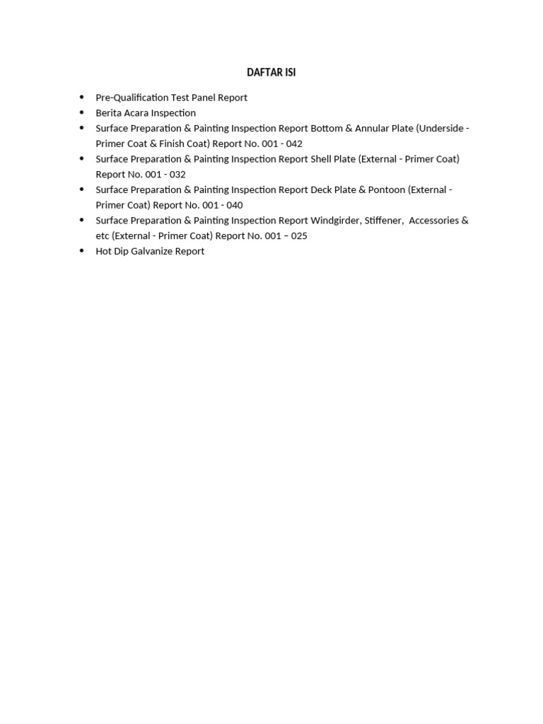 Surface Preparation & Inspection Reports | PDF