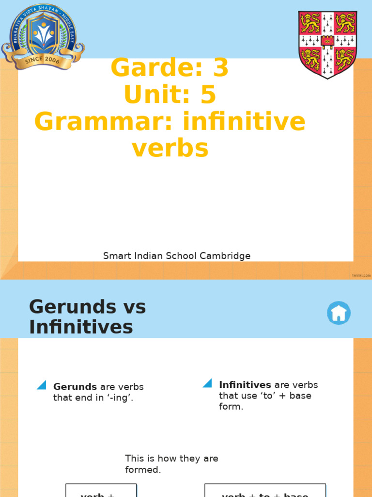 Grade 3 Gerunds and Infinitives | PDF | Language Mechanics | Linguistic ...
