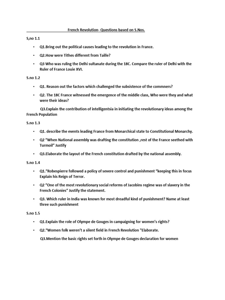 French Revolution: Key Questions & Insights | PDF