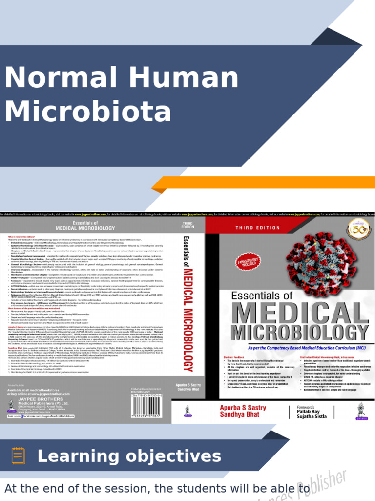 Chapter 7 - Normal Human Microbiota | PDF | Probiotic | Staphylococcus