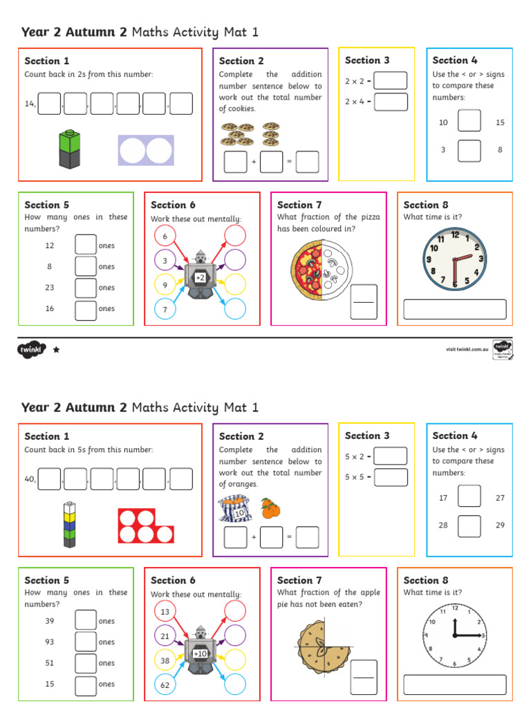 Y2 Maths Autumn Version 2 Mat 1 | PDF | Mathematics