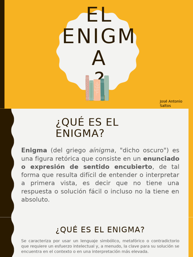El Enigma Presentación | PDF
