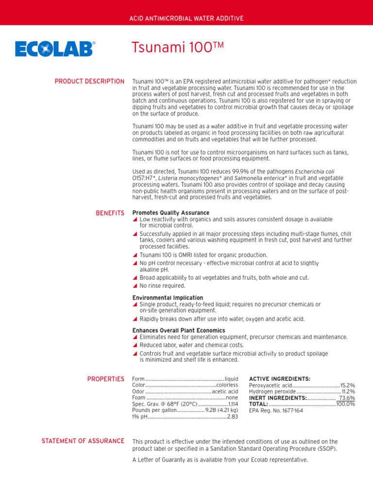 EPA-Registered Antimicrobial Additive | PDF | Vegetables | Fruit