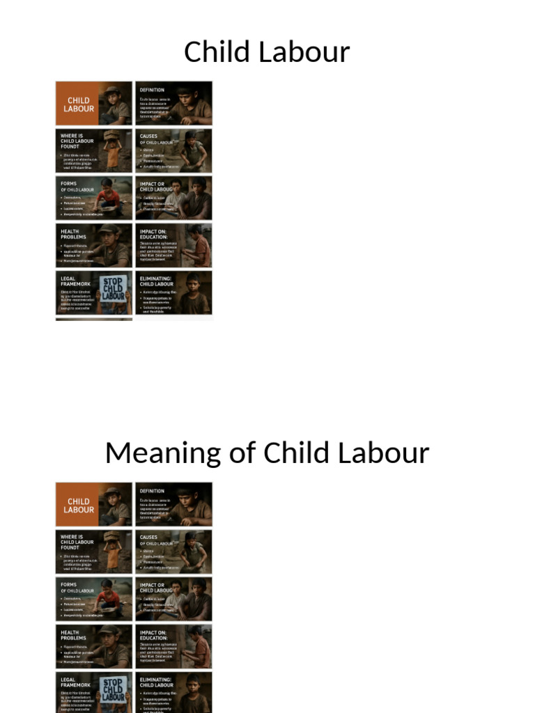 Child Labour With Images | PDF