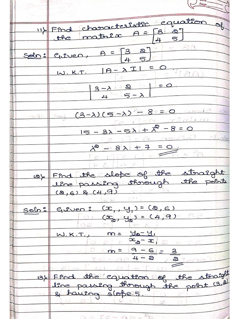 Mathematics Important 5 Questions With Solution - 03 | PDF