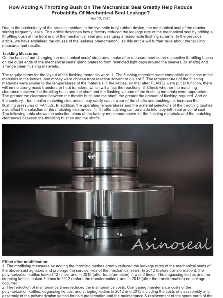 Adding Throttle Bushing | PDF | Leak | Mechanical Engineering