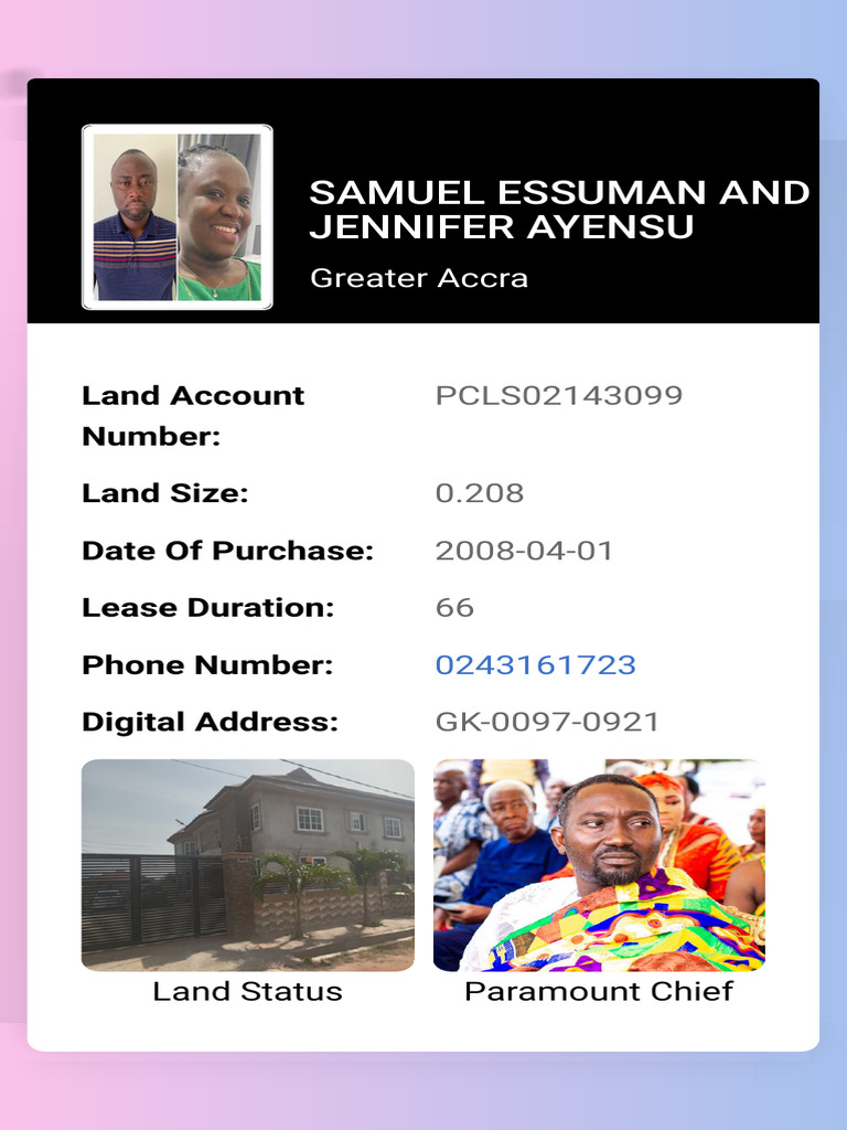 Land Purchase Details for Accra Property | PDF