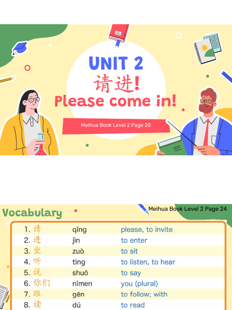 Mandarin Unit 2 Page 20-24 | PDF