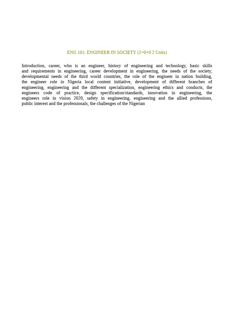 Engineering's Role in Society and Ethics | PDF