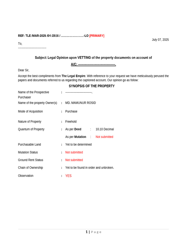 Vetting To Parvez (One Bank Personal | PDF | Deed | Real Property Law