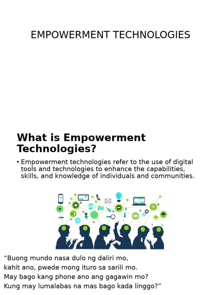 Understanding Empowerment Technologies | PDF | Information And ...